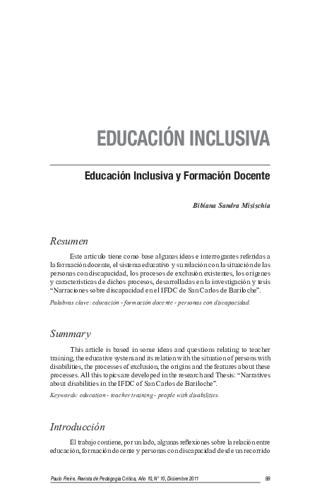 (PDF) La Intervención de la Unidad de Educación Especial y Educación Inclusiva (UDEEI | Fernando ...