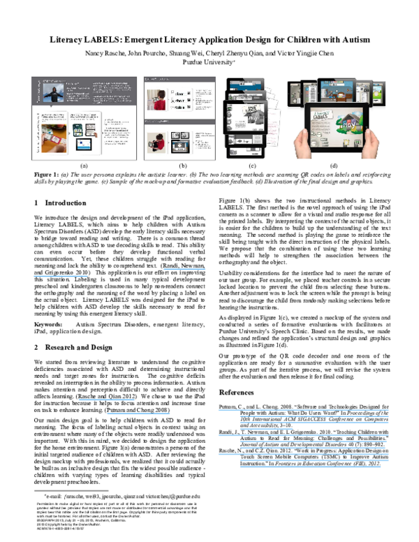 (PDF) Literacy LABELS: Emergent literacy application design for ...