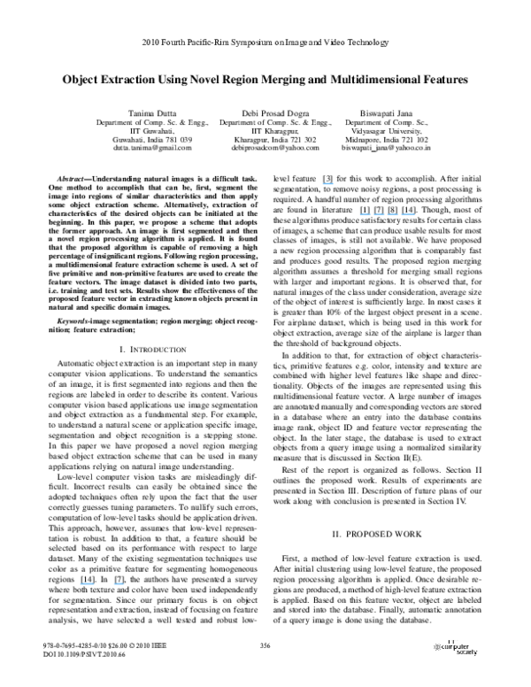 Pdf Object Extraction Using Novel Region Merging And Multidimensional
