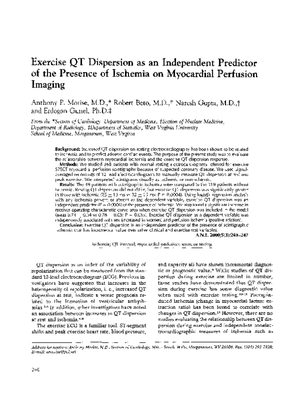 Pdf New Parameters In The Interpretation Of Exercise Testing In Women