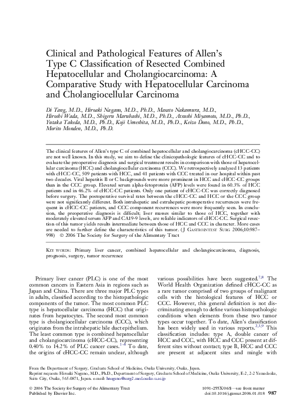 (PDF) Clinical and pathological features of allen’s type C classification of resected combined ...