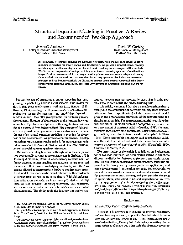 Pdf Structural Equation Modeling In Practice A Review And