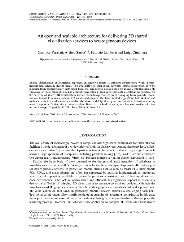 (PDF) An open and scalable architecture for delivering 3D shared visualization services to ...