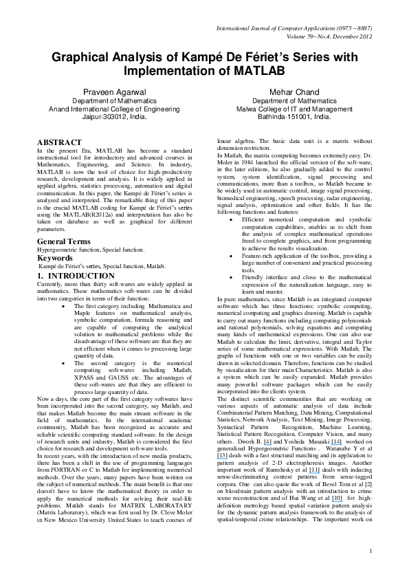 (PDF) Graphical Interpretation of the New Sequence of Functions Involving Mittage-Leffler ...