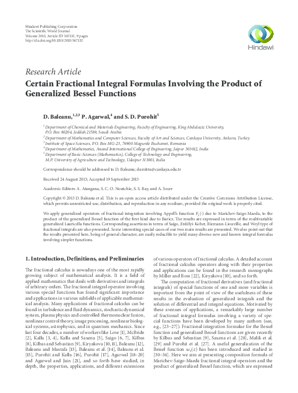 Pdf Marichev Saigo Maeda Fractional Integration Operators Of Generalized Bessel Functions