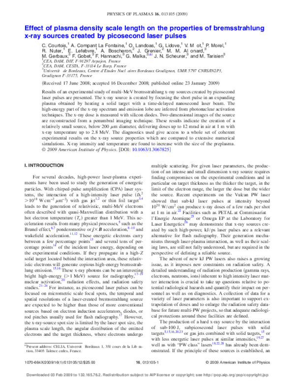 (PDF) Effect of plasma density scale length on the properties of ...
