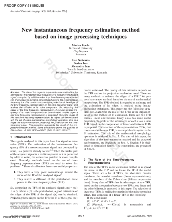 (PDF) PROOF COPY 511502JEI New instantaneous frequency estimation ...