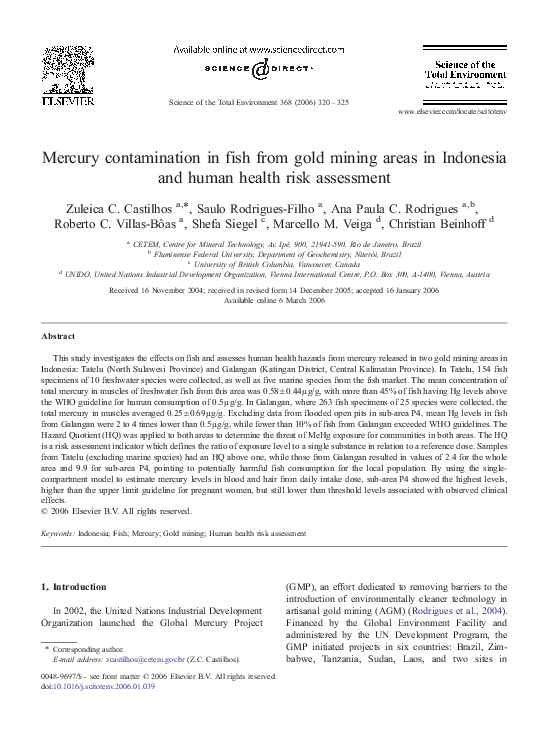 (PDF) Bioaccumulation of Mercury and Other Trace Elements in the Edible ...