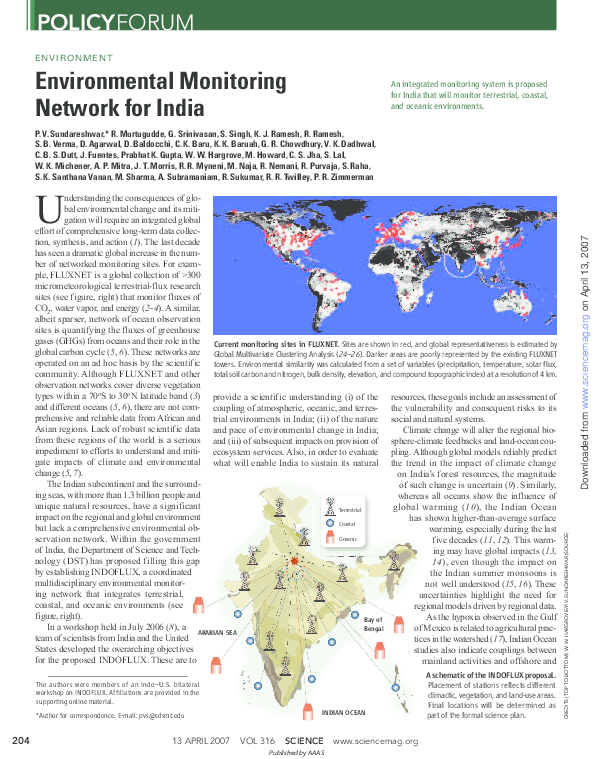 (PDF) ENVIRONMENT: Environmental Monitoring Network for India