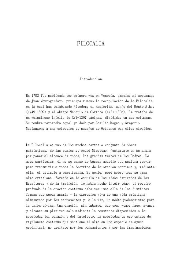 (PDF) La Filocalia