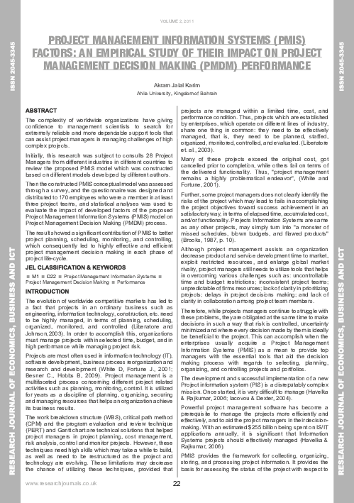 decision making in project management pdf