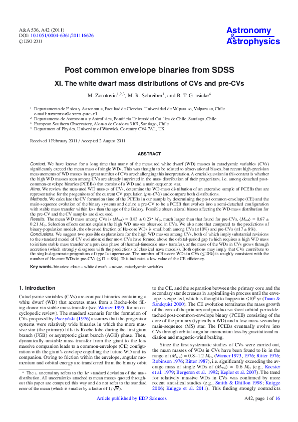 Pdf Post Common Envelope Binaries From The Sdss
