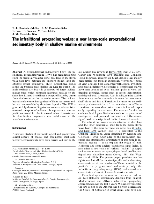 (PDF) The infralittoral prograding wedge: a new large-scale ...