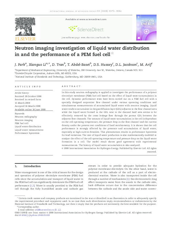 (PDF) Water management in a planar air-breathing fuel cell array using ...