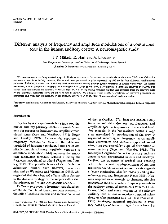 (PDF) Different analysis of frequency and amplitude modulations of a ...