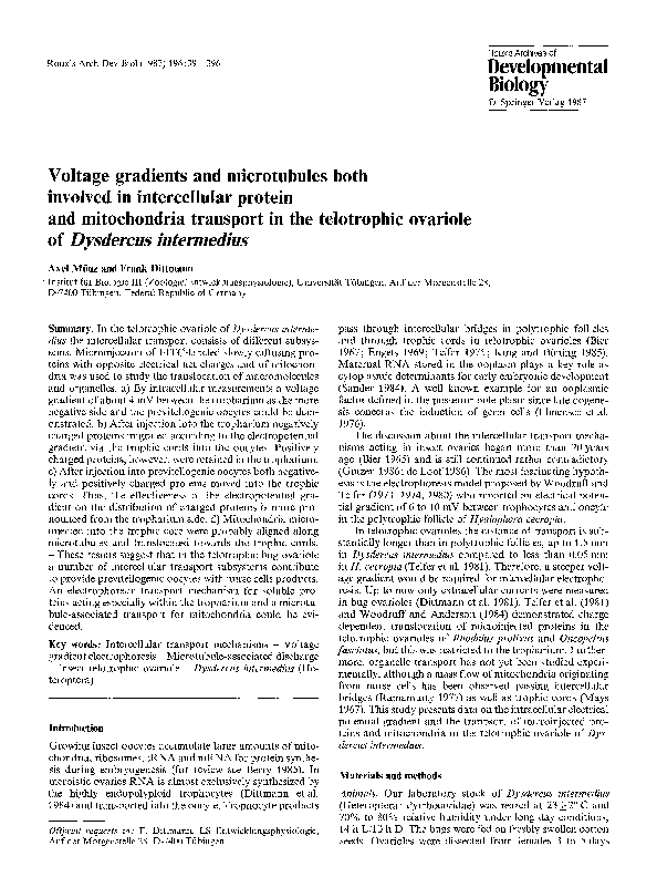 (PDF) Voltage gradients and microtubules both involved in intercellular ...