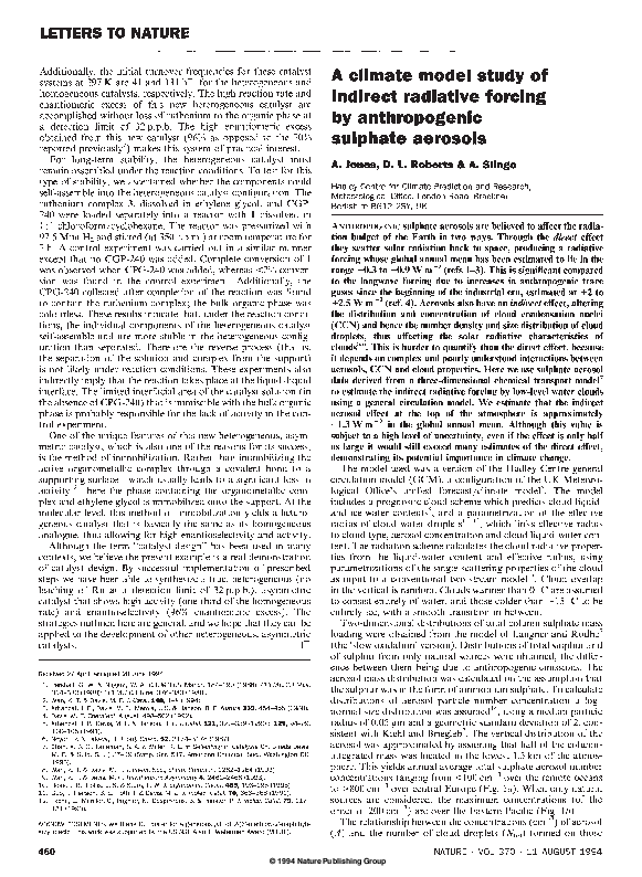 (PDF) A climate model study of indirect radiative forcing by ...