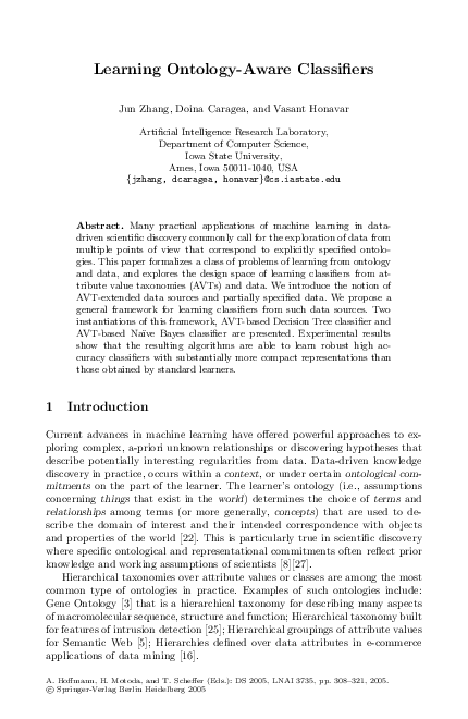 (PDF) Learning Ontology-Aware Classifiers