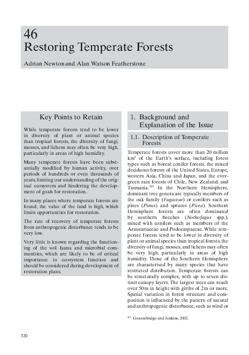 (PDF) Restoring Temperate Forests