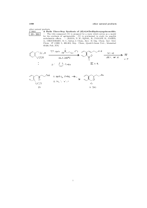 (PDF) ChemInform Abstract: A Facile Three-Step Synthesis of (dl)-6,8 ...
