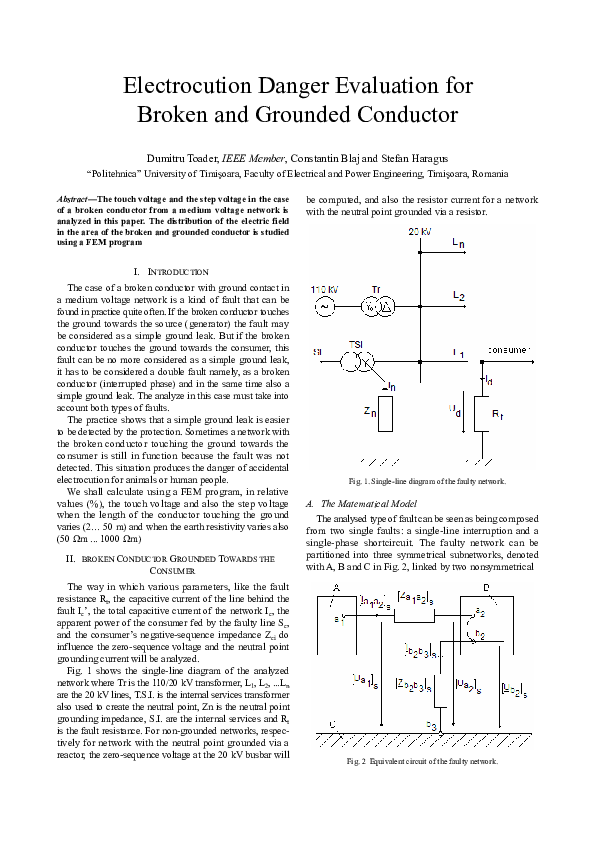Pdf Detection Of Broken Conductor With Ground Contact Faults In Medium Voltage Power Networks