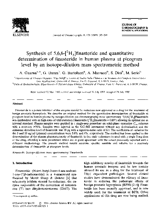 (PDF) Synthesis of 5,6,6-[ 2H 3]finasteride and quantitative ...