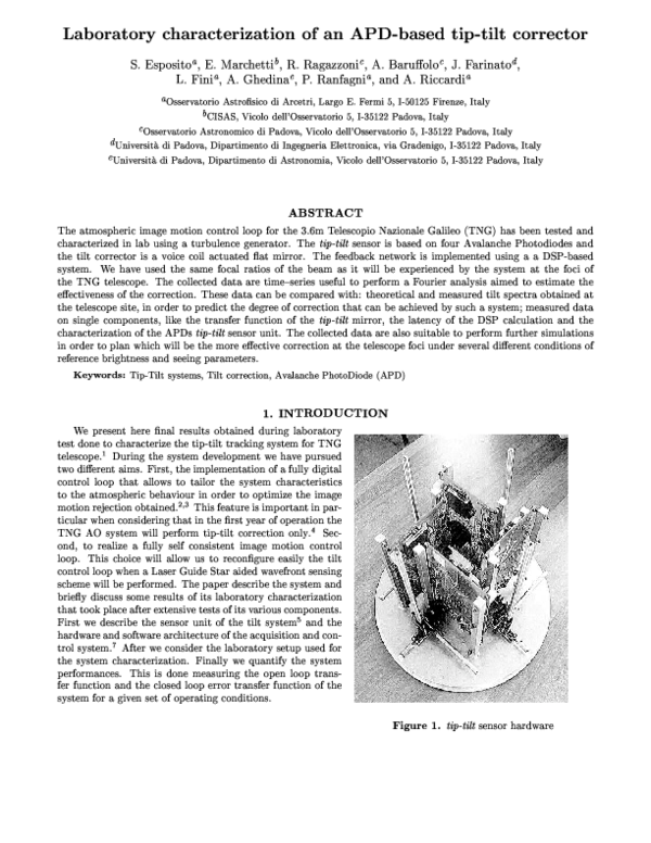 (PDF) Laboratory characterization of an APD-based tip-tilt corrector ...