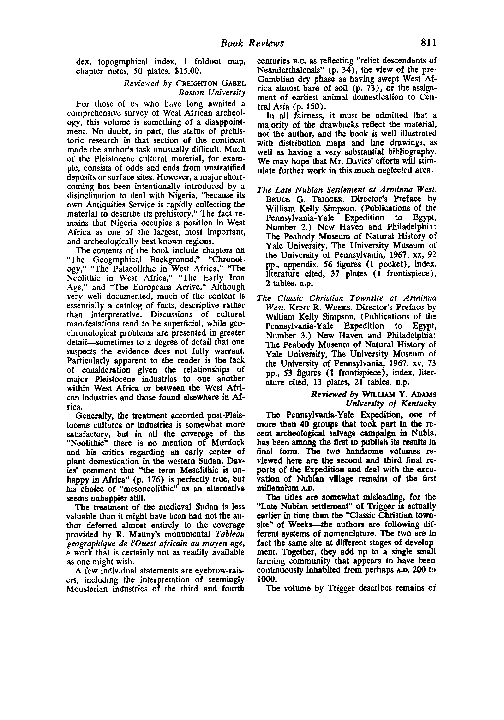 (PDF) The Late Nubian Settlement at Arminna West . Bruce G. Trigger ...