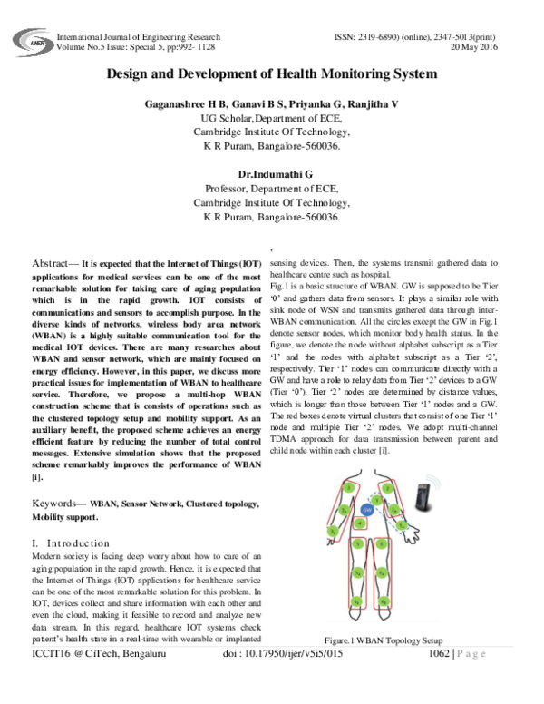 (PDF) Design and Development of Health Monitoring System