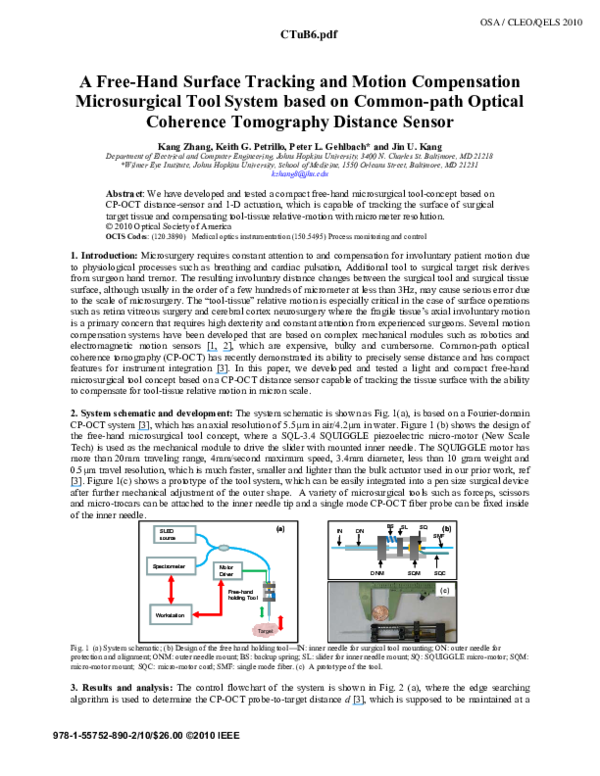 (PDF) A Free-Hand Surface Tracking and Motion Compensation ...