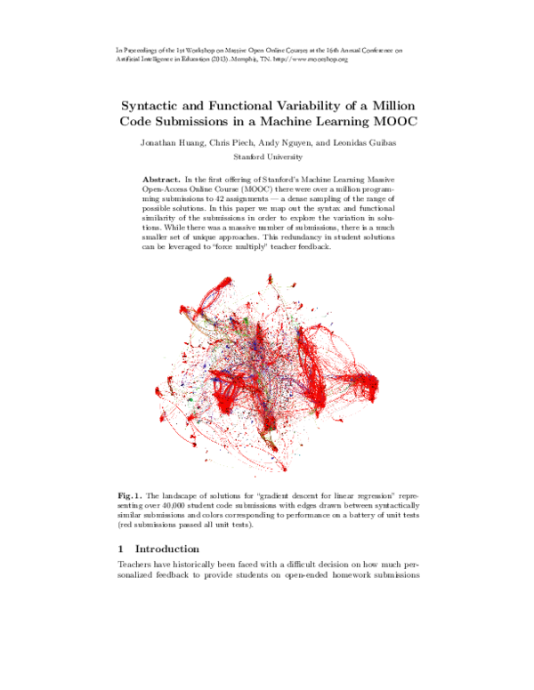 Pdf Syntactic And Functional Variability Of A Million Code