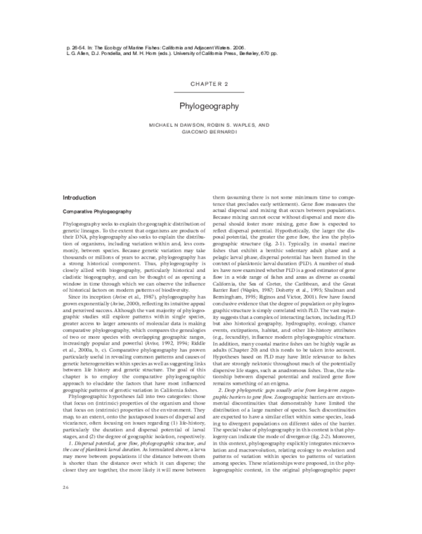 (PDF) Phylogeography