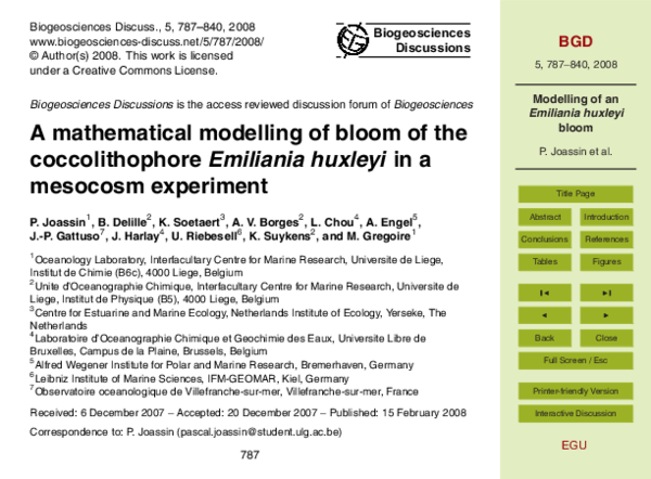 (PDF) A mathematical modelling of bloom of the coccolithophore ...