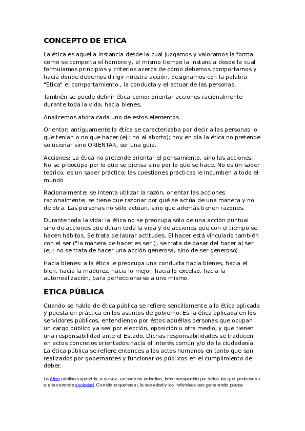 (DOC) CONCEPTO DE ETICA
