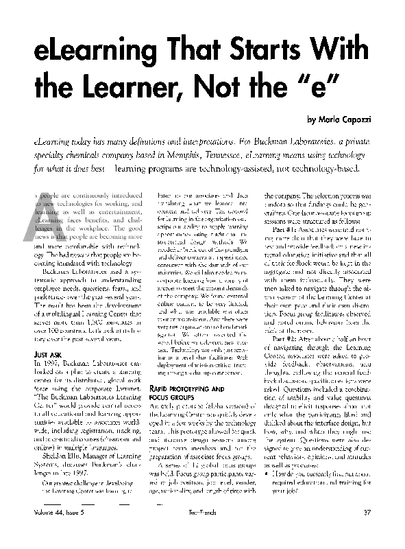 (PDF) eLearning that starts with the learner, not the “e