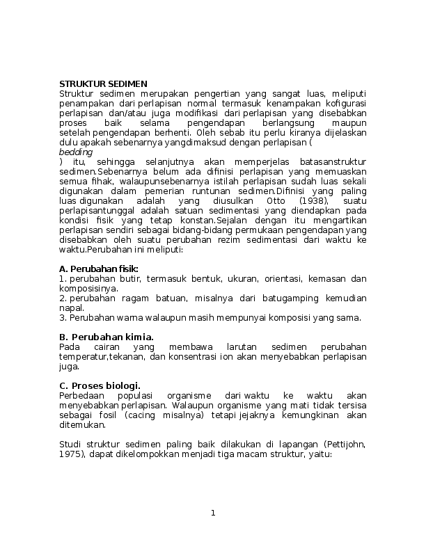 (DOC) STRUKTUR SEDIMEN