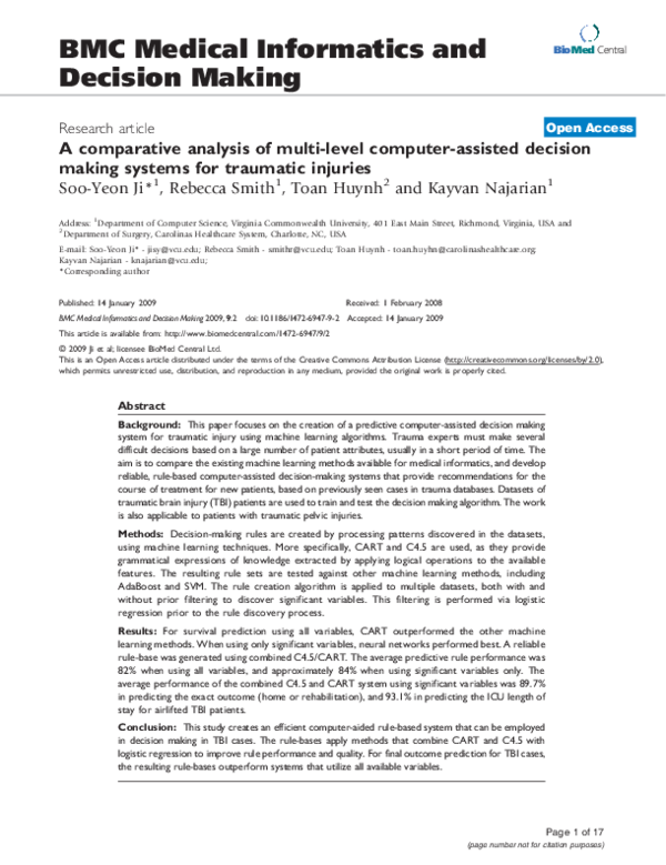 (PDF) A comparative analysis of multi-level computer-assisted decision ...