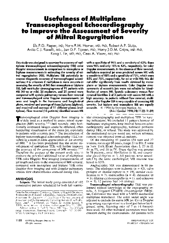 (PDF) Usefulness of multiplane transesophageal echocardiography to ...