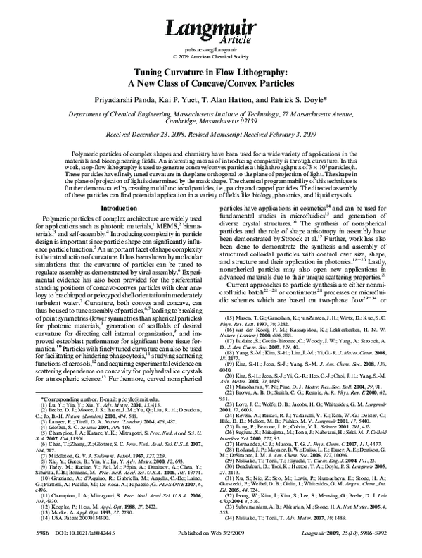 (PDF) Tuning Curvature in Flow Lithography: A New Class of Concave ...