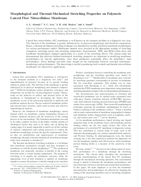 (PDF) Morphological and Thermal-Mechanical Stretching Properties on Polymeric Lateral Flow ...