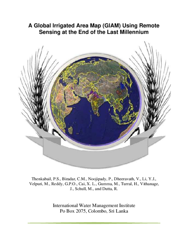 (PDF) A Global Irrigated Area Map (GIAM) Using Remote Sensing at the ...