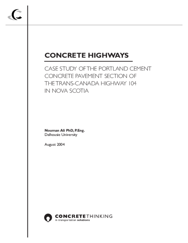 (PDF) CASE STUDY OF THE PORTLAND CEMENT CONCRETE PAVEMENT SECTION OF ...