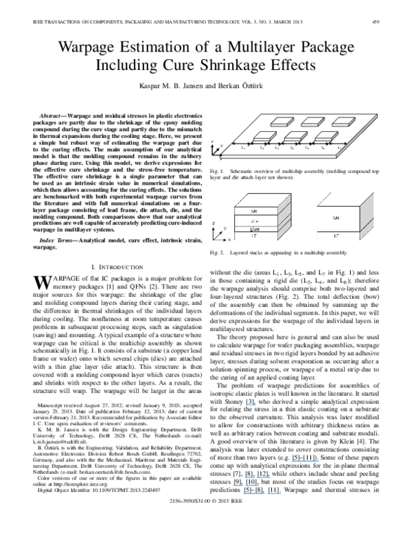 (PDF) Warpage Estimation of a Multilayer Package Including Cure ...