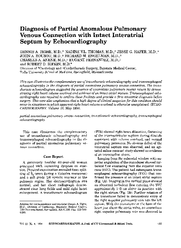 (PDF) Echocardiographic diagnosis of transposition of the great arteries associated with ...