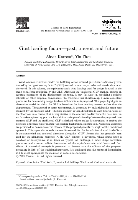 (PDF) Gust loading factor past, present and future