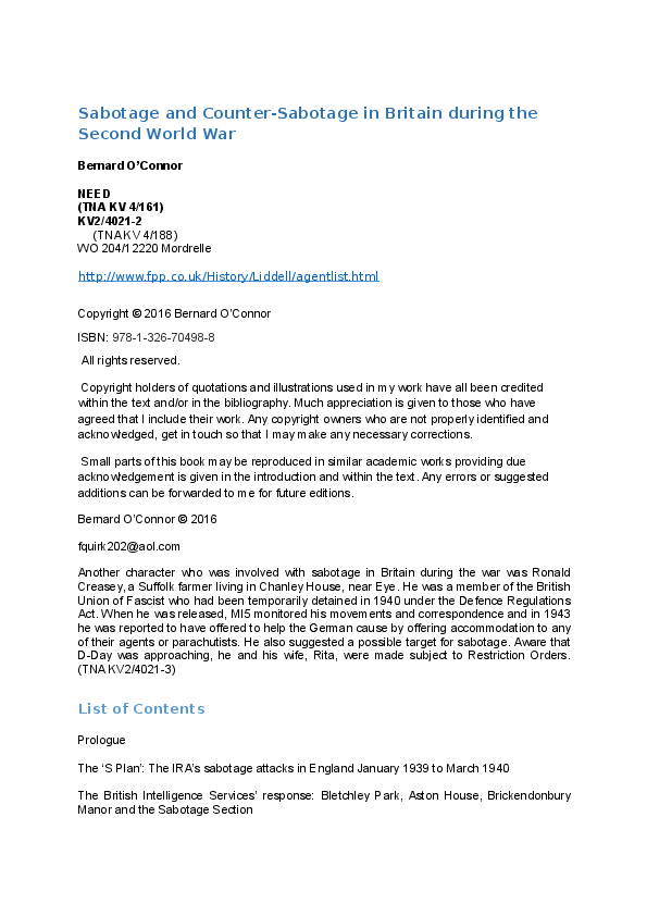 (DOC) Sabotage and Counter-Sabotage in Britain during the Second World ...