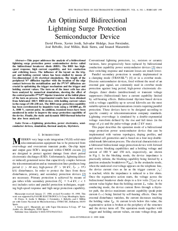 (PDF) An optimized bidirectional lightning surge protection ...