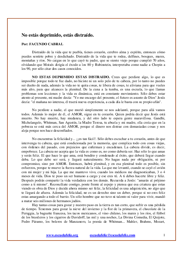 (PDF) No estás deprimido, estás distraído