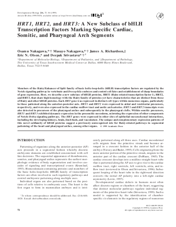 (PDF) HRT1, HRT2, and HRT3: A New Subclass of bHLH Transcription ...