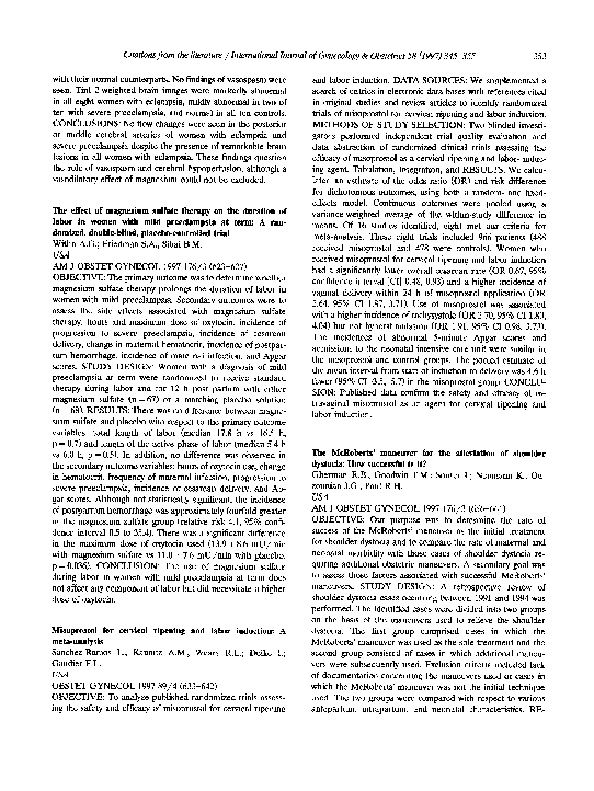 (PDF) Misoprostol for cervical ripening and labor induction: A meta ...